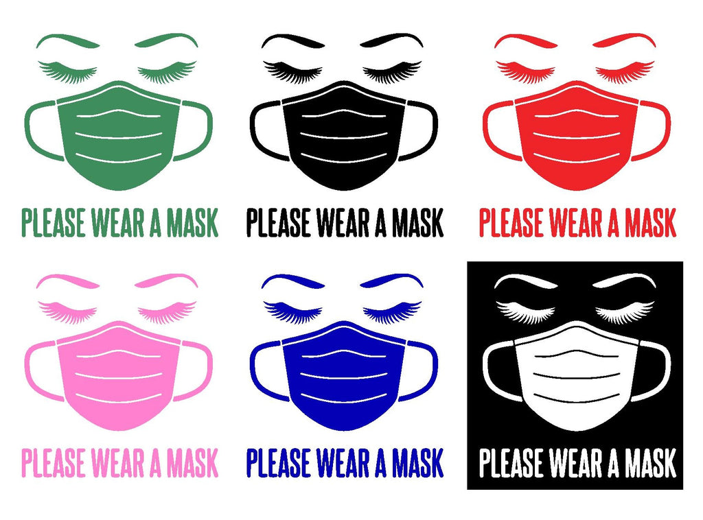 Please Wear A Face Mask Decal Vinyl Sticker – BEAU-TEES.CO.UK
